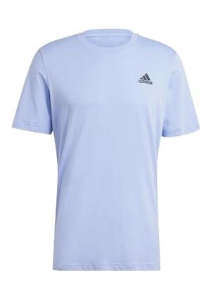 Adidas Essentials Single Jersey Embroidered Small Logo T-shirt Blue Spark