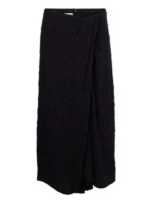 Dries Van Noten Gathered Midi Skirt - Black