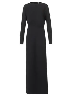 TOTEME Draped Cady Maxi Dress - Black
