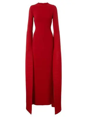 Solace London Naomi Crêpe Gown - Red