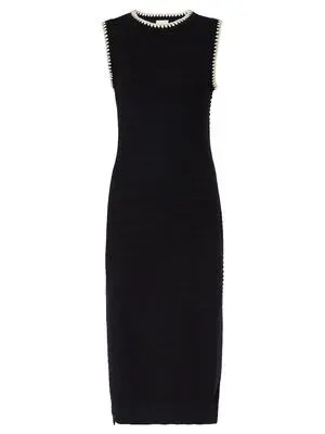 Varley Dwight Cotton Midi Dress - Black