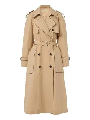 Dries Van Noten Cotton Poplin Trench Coat - Beige