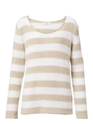 Max Mara Palazzi Striped Sweater - Beige