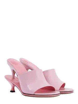 Jacquemus Doubles Leather Mules - Pink