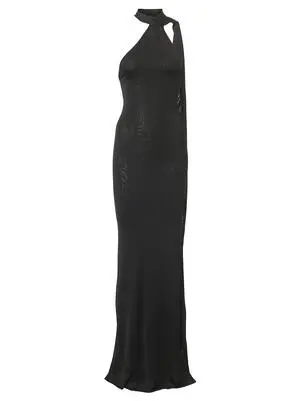 Galvan Mirage Scarf-detail Gown - Black