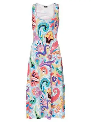 Etro Paisley Silk-blend Midi Dress - Multicoloured