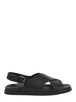 Polo Ralph Lauren Zane Leather Slingback Sandals - Black