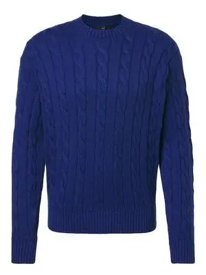 Dunhill Cable-knit Cotton Sweater - Blue