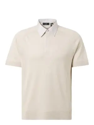 Dunhill Linen And Silk Polo Shirt - White