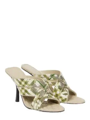 Burberry Cabana 90 Check Mules - Multicoloured