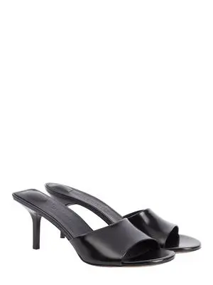 Jacquemus Cubisto Leather Mules - Black