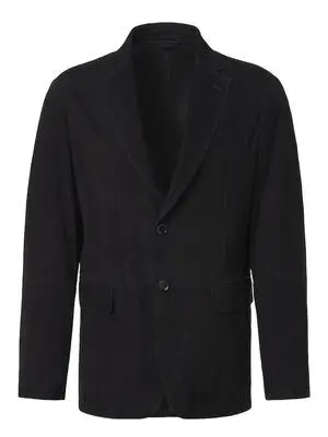 Brioni Monti Single-breasted Suede Blazer - Black