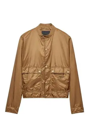 Prada Re-nylon Snap-front Jacket - Cannella