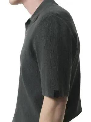 Rag & Bone Apos;s Zuma Toweling Polo Shirt - Gray