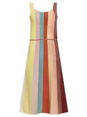 Paul Smith Striped Midi Dress - Yellow