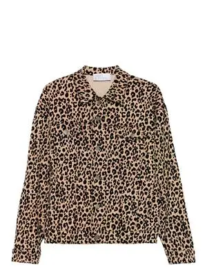Giuseppe Di Morabito Leopard-print Denim Trucker Jacket - Brown
