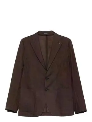 Tagliatore Textured Blazer - Brown