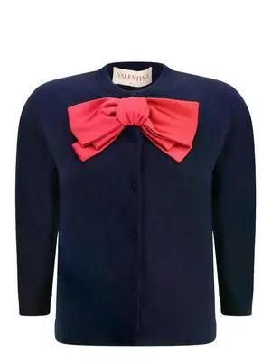 Valentino Garavani Bow-detailed Cardigan - Blue