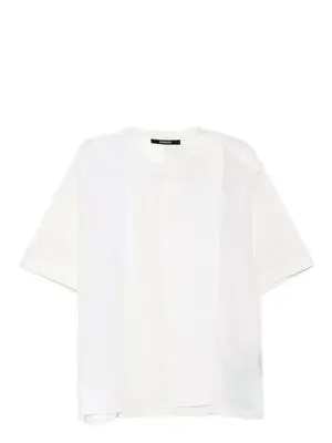 SONGZIO Asymmetric Vertical T-shirt - White