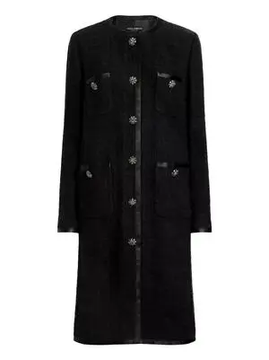 Dolce & Gabbana Tweed Single-breasted Coat - Black