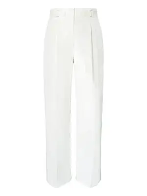 Tory Burch Cotton Twill Trousers - White