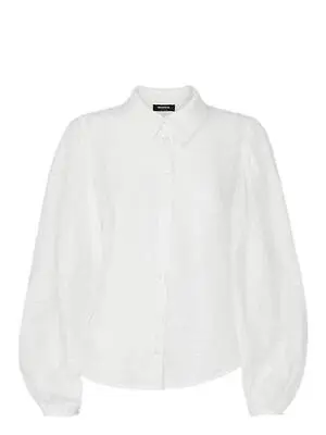Whistles Hannah Textured Woven Shirt - White