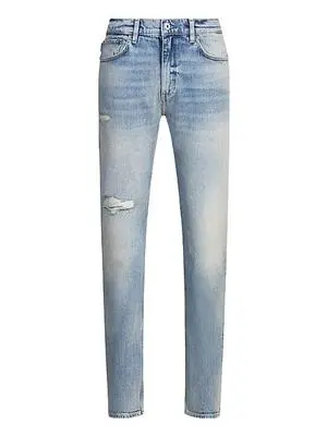 Hugo Regular-fit Straight-leg Denim Jeans - Bright Blue