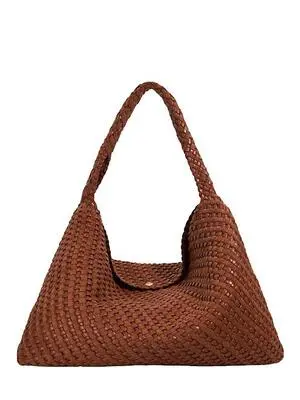 DUNE Deliberate Xl Woven Shoulder Bag - Tan Synthetic