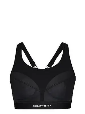 Sweaty Betty Power Pro Branded Stretch-woven Bra - Black