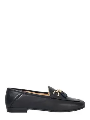 DUNE Greysons Metal-trim Snaffle Leather Loafers - Black Leather