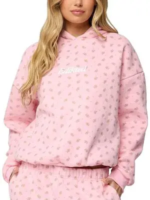 EDIKTED Flower Power Hoodie - Light-pink