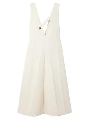 Carven Embellished Wool-blend Midi Dress - Ecru