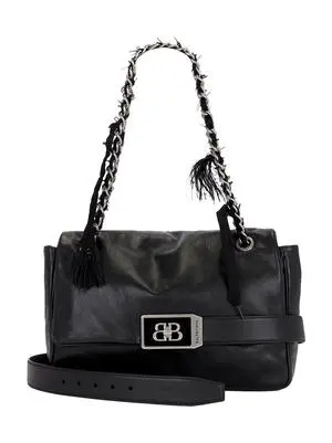 Balenciaga Modu Flap Medium Chain Bag - Black