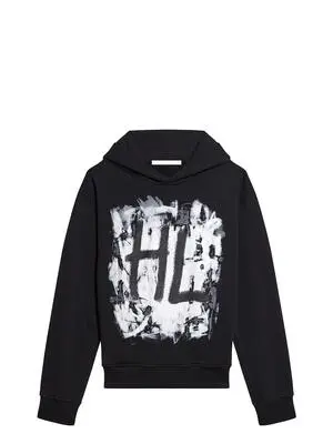 Helmut Lang Scribble 2 Hooded Sweatshirt - Black & White