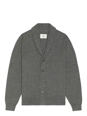 Reigning Champ Cotton Slub Laurel Cardigan - Heather Carbon