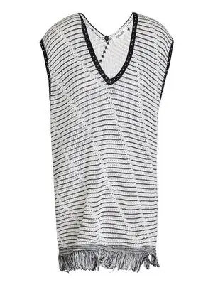 Diane Von Furstenberg Pointelle-knit Cotton Top - White