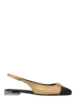 Tory Burch Leather Ballerina - Brown