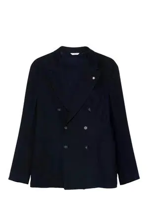 MANUEL RITZ Double-breasted Blazer - Blue