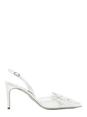 Rene Caovilla Veneziana 50mm Pumps - White