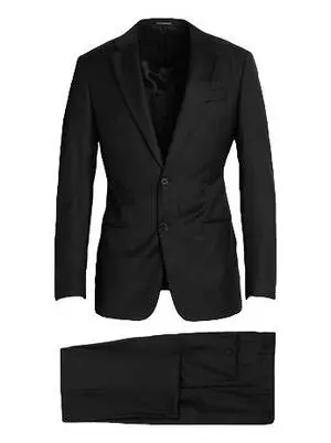 Emporio Armani G Line Suit Size Virgin Wool - Black