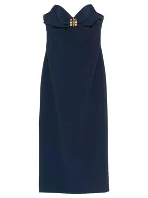 Elisabetta Franchi Crepe Midi Dress - Blue