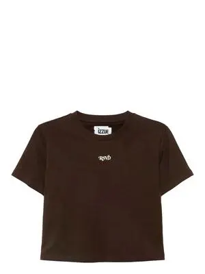 Izzue Embroidered T-shirt - Brown