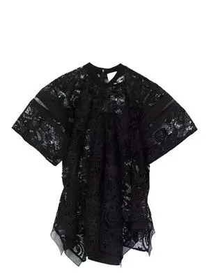 3.1 Phillip Lim Lace Panel Top - Black