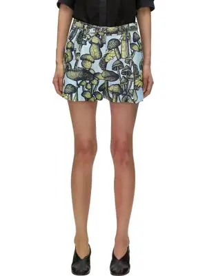 3.1 Phillip Lim Graphic-print Thigh-length Shorts - Blue