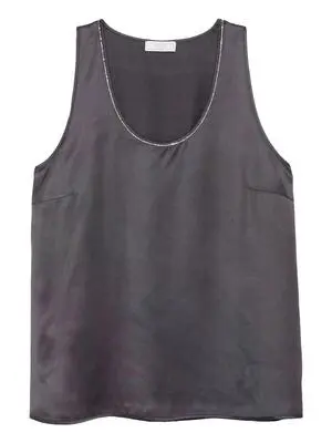 Peserico Bead-detail Tank Top - Grey