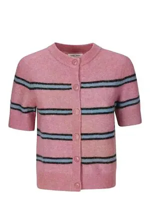 SAMSOE SAMSOE Sanoura Striped Cardigan - Pink
