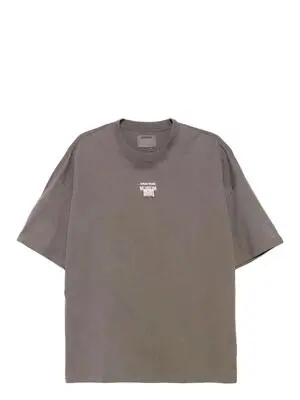 MUSIUM DIV. Logo-embroidered T-shirt - Grey