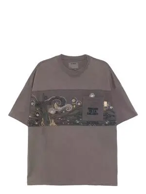 MUSIUM DIV. Logo-embroidered T-shirt - Grey
