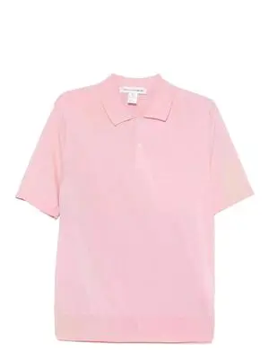 Comme Des Garçons Fine-knit Polo Shirt - Pink