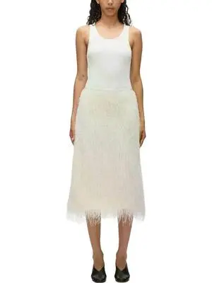 3.1 Phillip Lim Fringed Midi Skirt - White